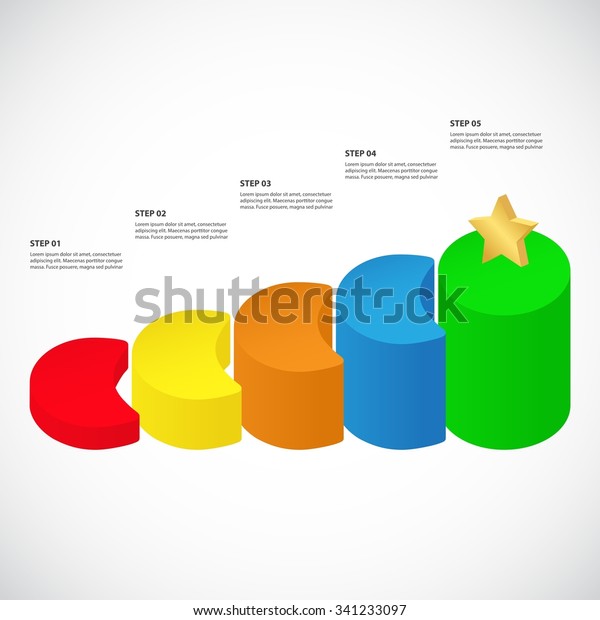 5 Steps Success Gold Star Text Stock Vector (Royalty Free) 341233097 ...