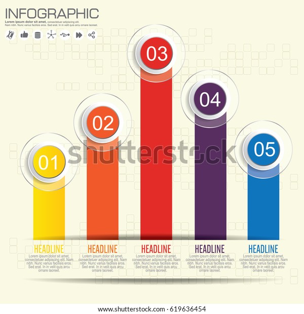 5 Steps Vector Abstract Infographic Design Stock Vector (Royalty Free ...