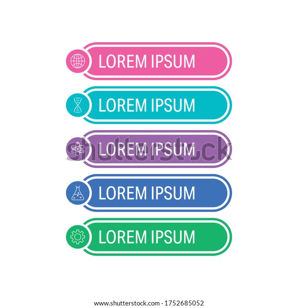 5 Sticks Banner Template White Background Stock Vector (Royalty Free ...