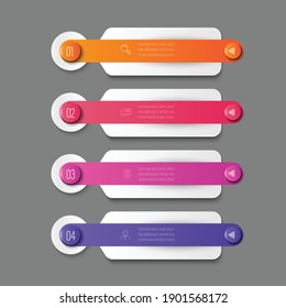 5 Tag Partition Color Gradient Chart Stock Vector (Royalty Free ...