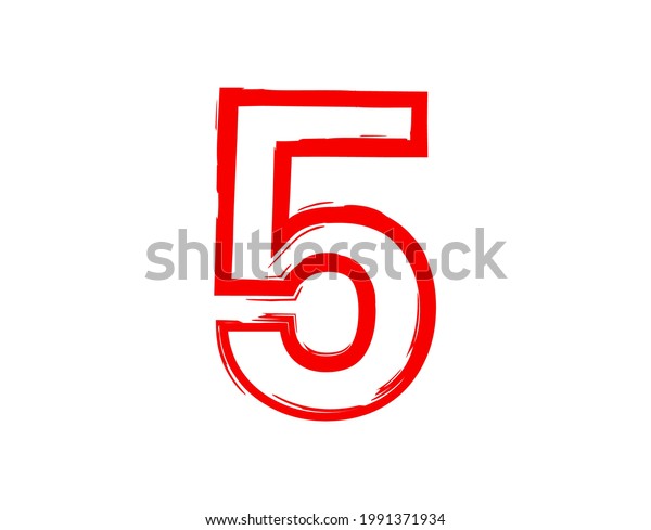 5 Vector Number Horror Bloody Scary Stock Vector (Royalty Free ...