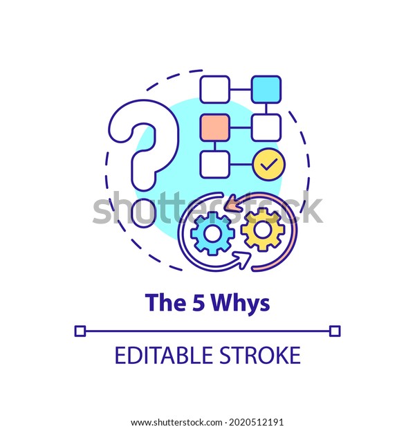 5 Whys Concept Icon Strategy Find Stock Vector (Royalty Free ...