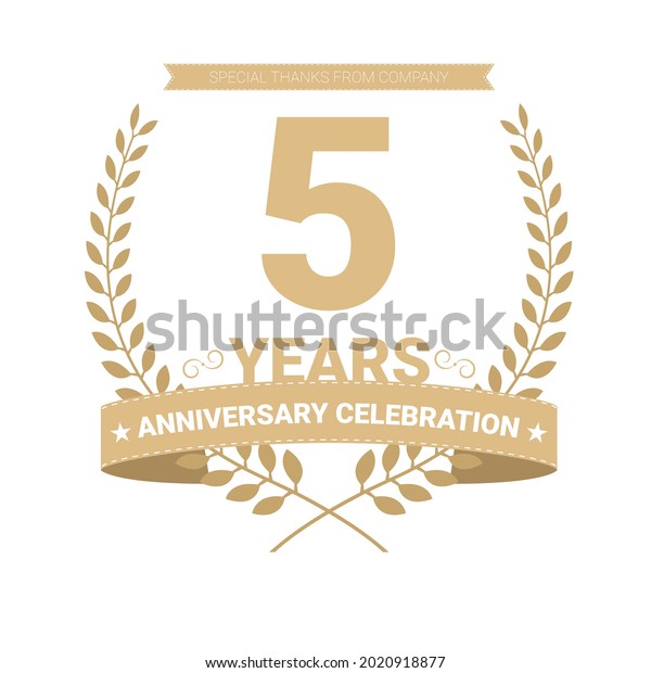 5 Year Anniversary Vector Icon Logo Stock Vector (Royalty Free ...