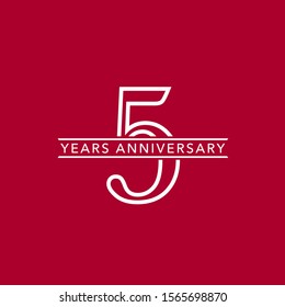 5 Years Anniversary Vector Icon Logo Stock Vector (Royalty Free) 1565698870