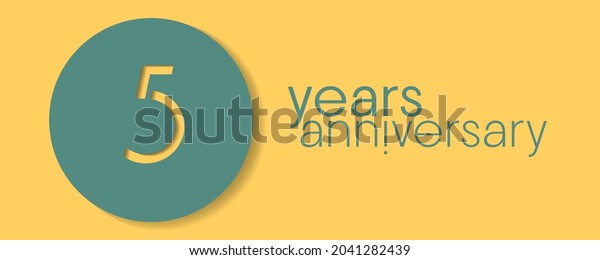 5 Years Anniversary Vector Icon Logo Stock Vector (Royalty Free ...