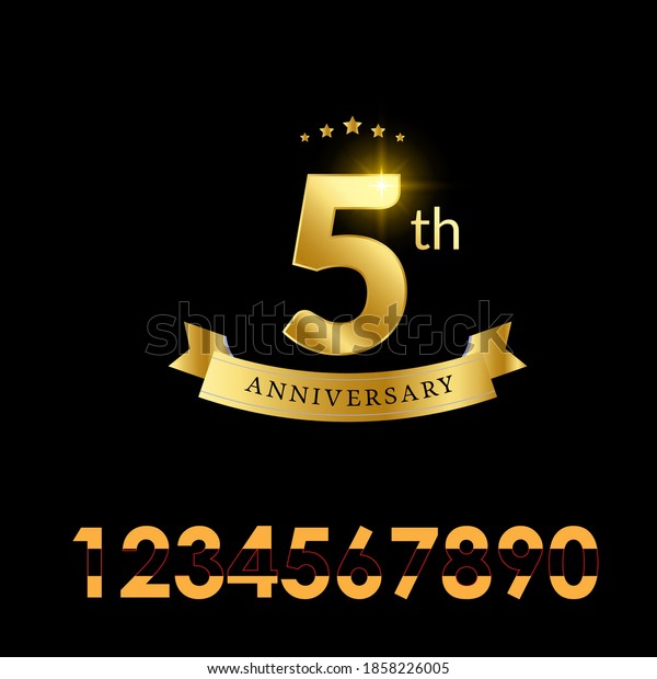 5 Years Design Template Anniversary Vector Stock Vector (Royalty Free ...