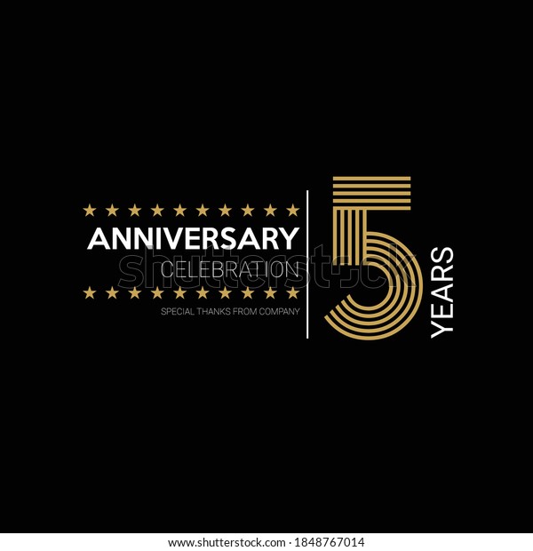 5 Years Old Celebrating Logo Happy Stock Vector (Royalty Free ...