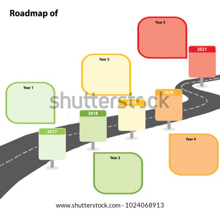 5 Years Roadmap Infographic Template 2017 Stock Vector (Royalty Free ...