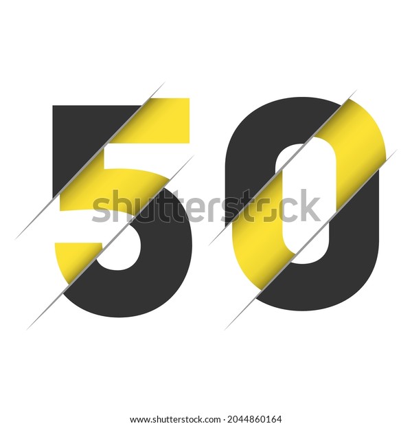 50 5 0 Number Logo Design Stock Vector (Royalty Free) 2044860164 ...