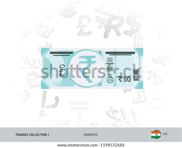 50 Indian Rupee Banknote Flat Style Stock Vector (Royalty Free ...