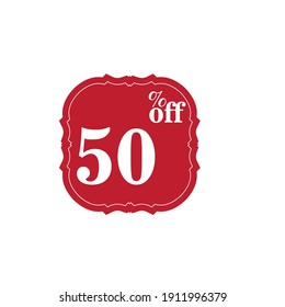 50 Label Discount Template Design Vector Stock Vector (Royalty Free ...