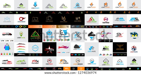 50 Logo Design Set Templates Stock Vector (Royalty Free) 1274036974 ...