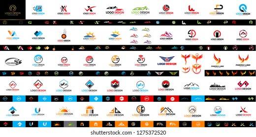 50 Logo Templates Set Stock Vector (Royalty Free) 1275372523