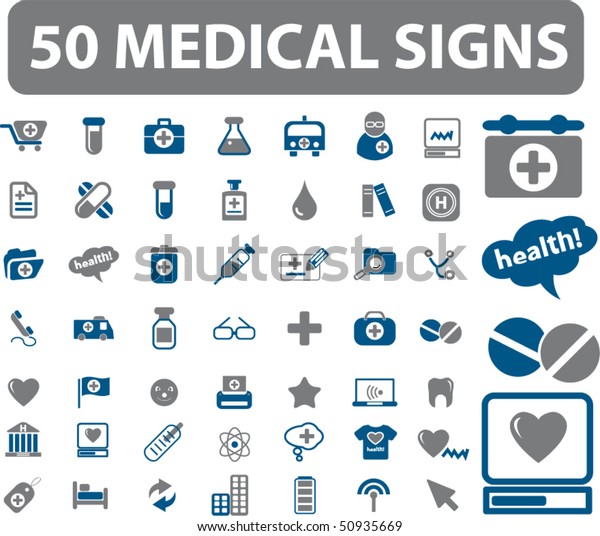 50 Medical Signs Vector Stock Vector (Royalty Free) 50935669 | Shutterstock