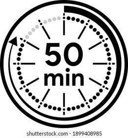 50 Minutes Icon Stopwatch Vector Icon Stock Vector (Royalty Free ...