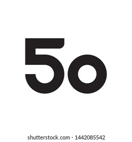 50 Number Logo Template Vector Anniversary Stock Vector (Royalty Free ...