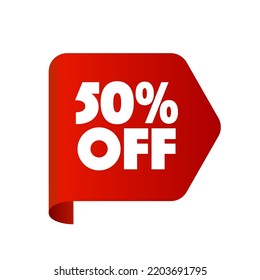 50 Off Discount Vector Label Advertising Stock Vector (Royalty Free ...