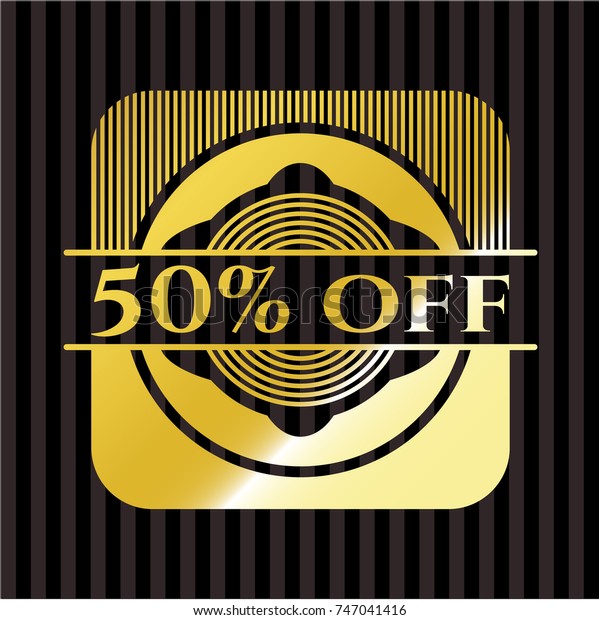 50 Off Gold Emblem Stock Vector (Royalty Free) 747041416 | Shutterstock