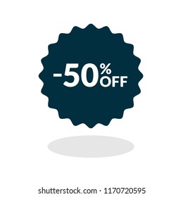 50 Off Sticker Label Stock Vector (Royalty Free) 1170720595 | Shutterstock