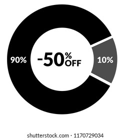 50 Off Sticker Label Graph Stock Vector (Royalty Free) 1170729034 ...
