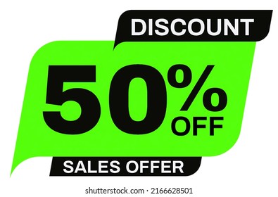 50 Offer Discount Banner Vector Image Stock Vector (Royalty Free ...