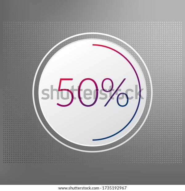 50 Percent Circle Chart Symbol Vector Stock Vector (Royalty Free ...