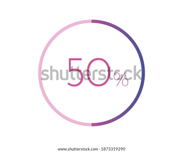 Símbolo de gráfico circular del 50%. 50% Iconos para negocios, finanzas ...