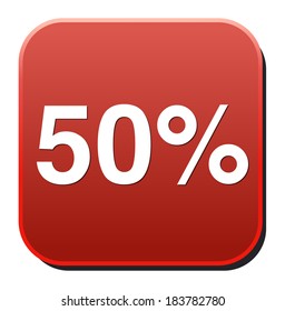 50 Percent Icon Stock Vector (Royalty Free) 183782780 | Shutterstock