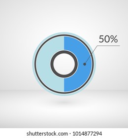 50 Percent Pie Chart Isolated Symbol: เวกเตอร์สต็อก (ปลอดค่าลิขสิทธิ์ ...