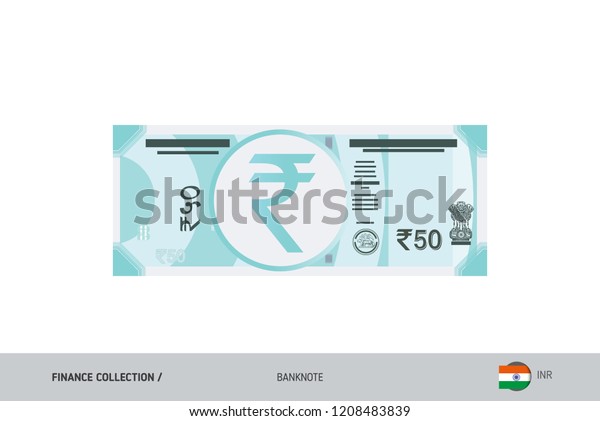 50 Rupee Banknote Flat Style Highly Stock Vector (Royalty Free) 1208483839