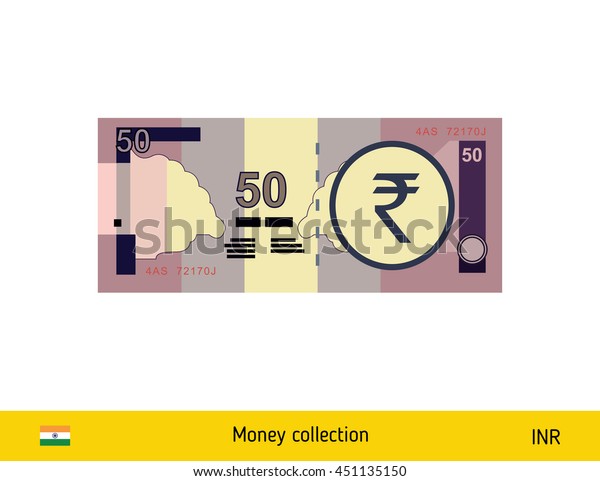 50 Rupee Banknote Illustration Stock Vector (Royalty Free) 451135150