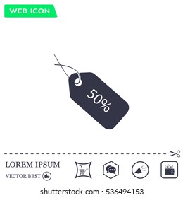 50 Tag Icon Vector Illustration Flat Stock Vector (Royalty Free ...