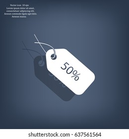 50 Tag Icon Vector Illustration Flat Stock Vector (Royalty Free ...