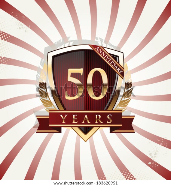 50 Years Anniversary Retro Background Stock Vector (Royalty Free ...