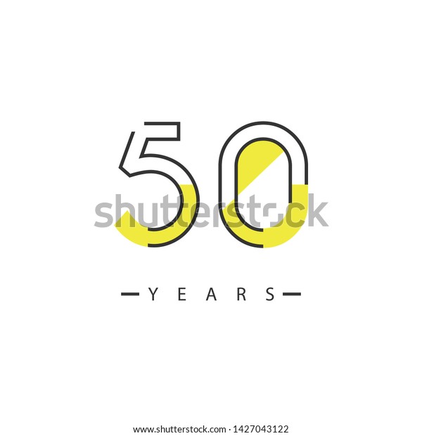 50 Years Design Template Illustration Stock Vector (Royalty Free ...