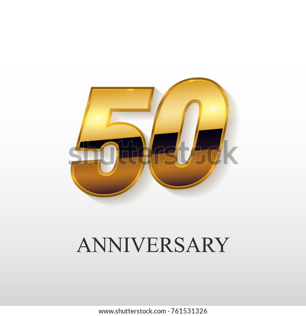 50 Years Golden Anniversary Vector Logo Stock Vector (Royalty Free ...