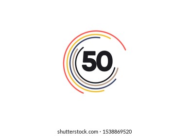 50 Years Logo Template Design Anniversary Stock Vector (Royalty Free ...