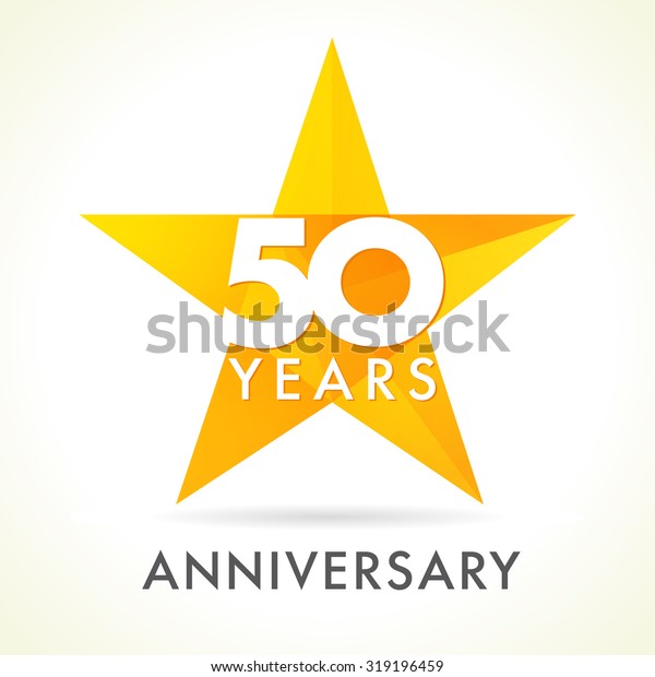 50 Years Old Celebrating Star Logo Stock Vector (Royalty Free ...
