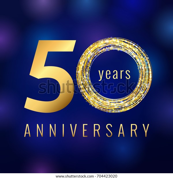 50 Years Old Luxurious Numbers Congratulations Stock Vector (Royalty ...