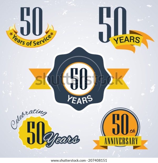 50 Years Service 50 Years Celebrating Stock Vector (Royalty Free) 207408151