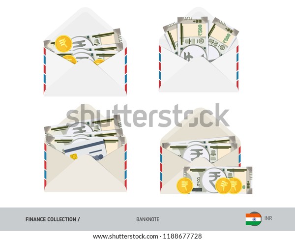 500 Indian Rupee Banknote Set Flat Stock Vector (Royalty Free ...