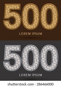 500 Luxury Font Designed Using Gold 스톡 벡터(로열티 프리) 354735134 | Shutterstock