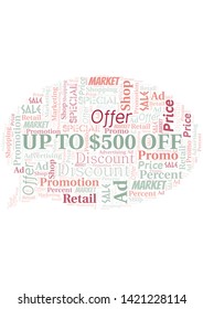500 Off Word Cloud Wordcloud Made Stock Vector (Royalty Free ...