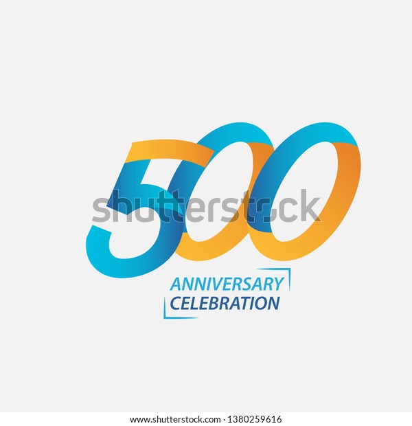 500 Year Anniversary Celebration Vector Template Stock Vector (Royalty ...