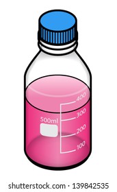 500ml Laboratory Storage Bottle Blue Screw: vector de stock (libre de ...