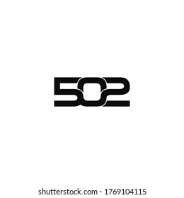 502 Letter Original Monogram Logo Design Stock Vector (Royalty Free ...