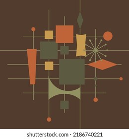 50s Mid Century Modern Pattern Stock Vector (Royalty Free) 2186740221 | Shutterstock