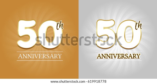 50th Anniversary Background 50 Years Celebration Stock Vector (Royalty ...