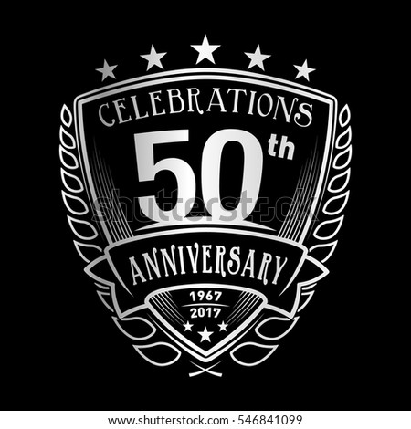 50th Shield Anniversary Logo Vector Illustration Stock Vector (Royalty ...
