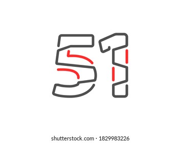 51 Vector Number Modern Trendy Creative Stock Vector (Royalty Free ...